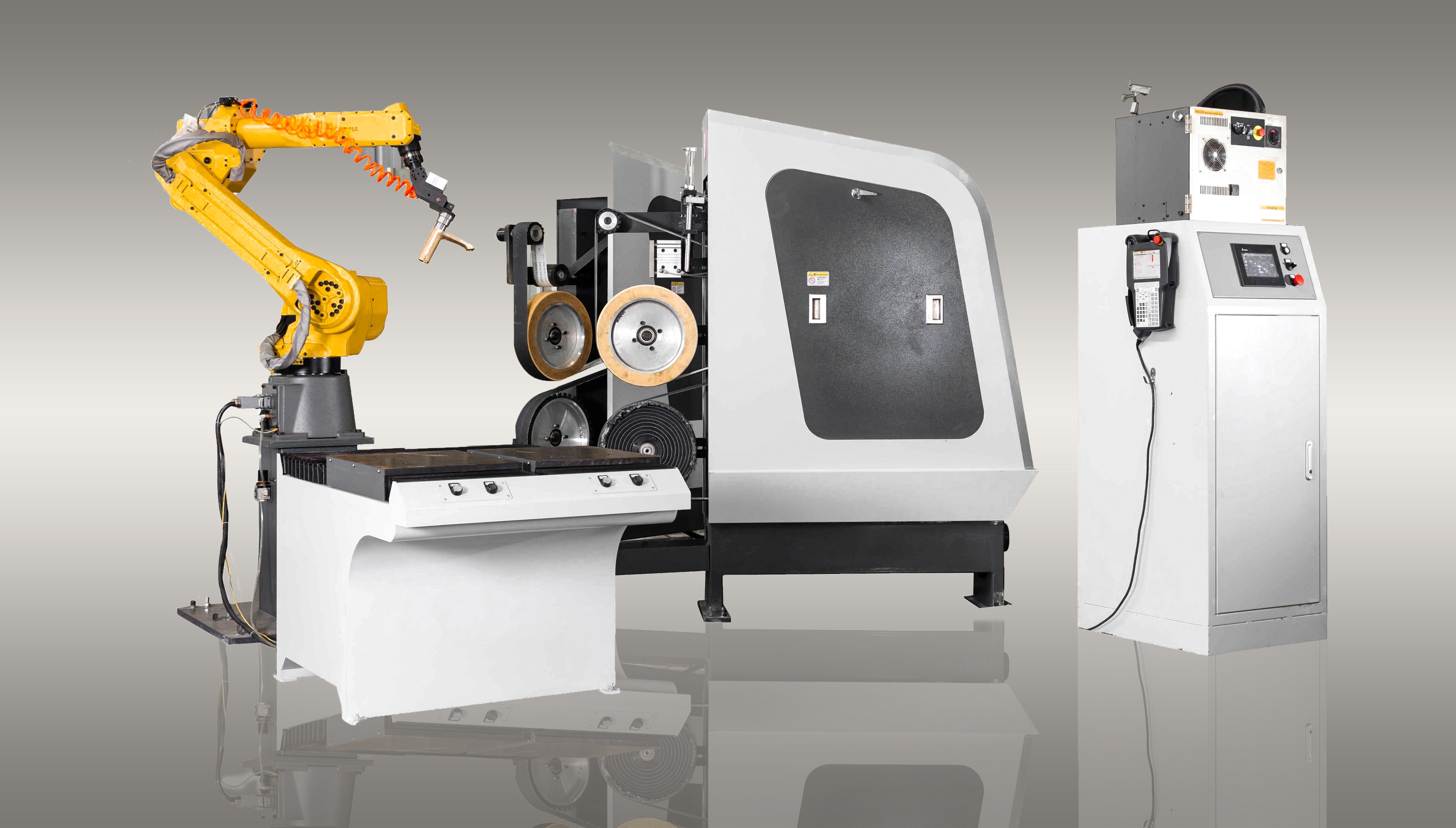 Cnc Grinding Machine ,Door Handle Polishing Machine With FUNAC Robotic Arm